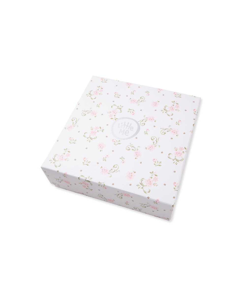 Vintage Rose Print Baby Gift Box Set